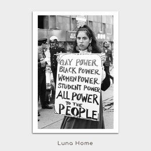 All Power to the People, Activist Poster, Equality Art, Girl Power Wall ...
