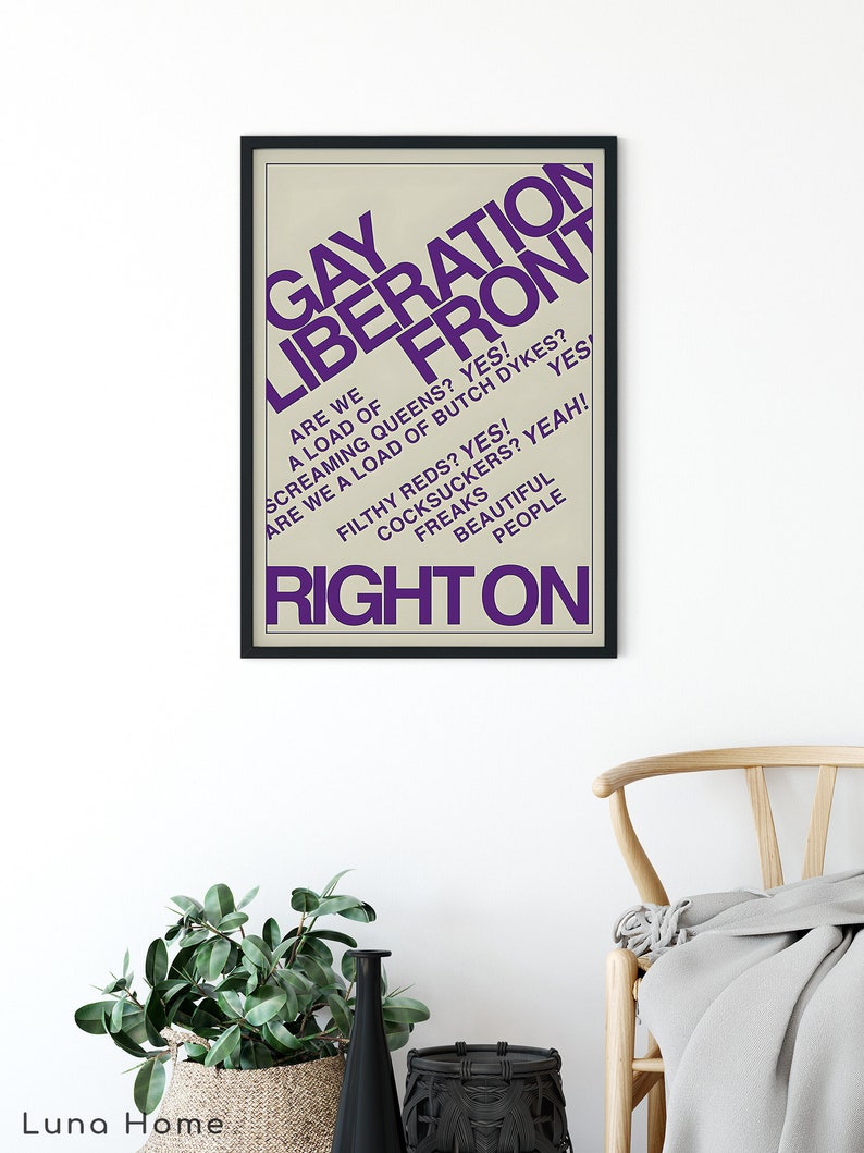 Gay Liberation Front Poster, Gay Poster, Vintage Poster, Gay Art, Lesbian Poster, Gay Rights ...