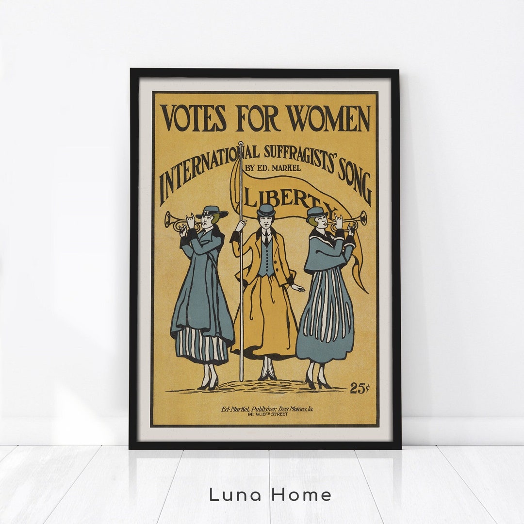 Feminist Vintage Poster, Women's Suffragette Poster, Feminist Wall Art ...