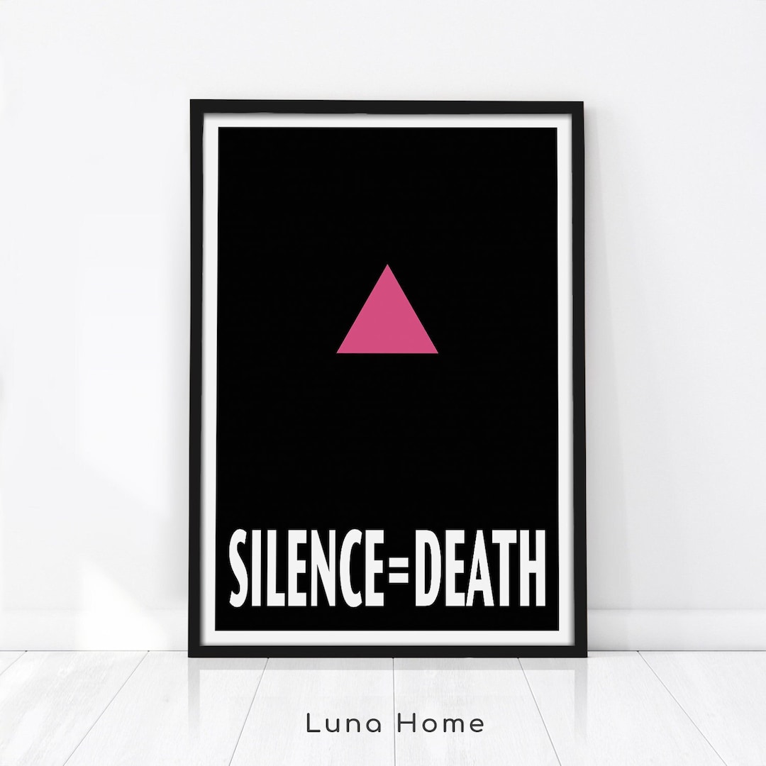 Silence Death Poster, Gay Poster, Pride Poster, Queer Poster, Retro ...