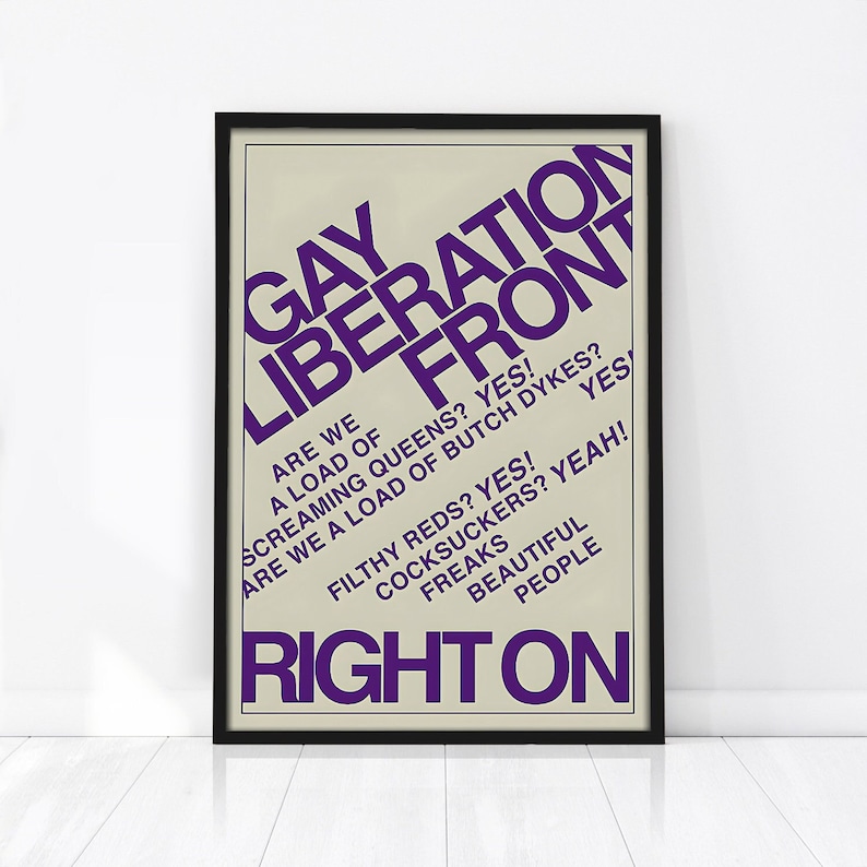 Gay Liberation Front Poster, Gay Poster, Vintage Poster, Gay Art ...
