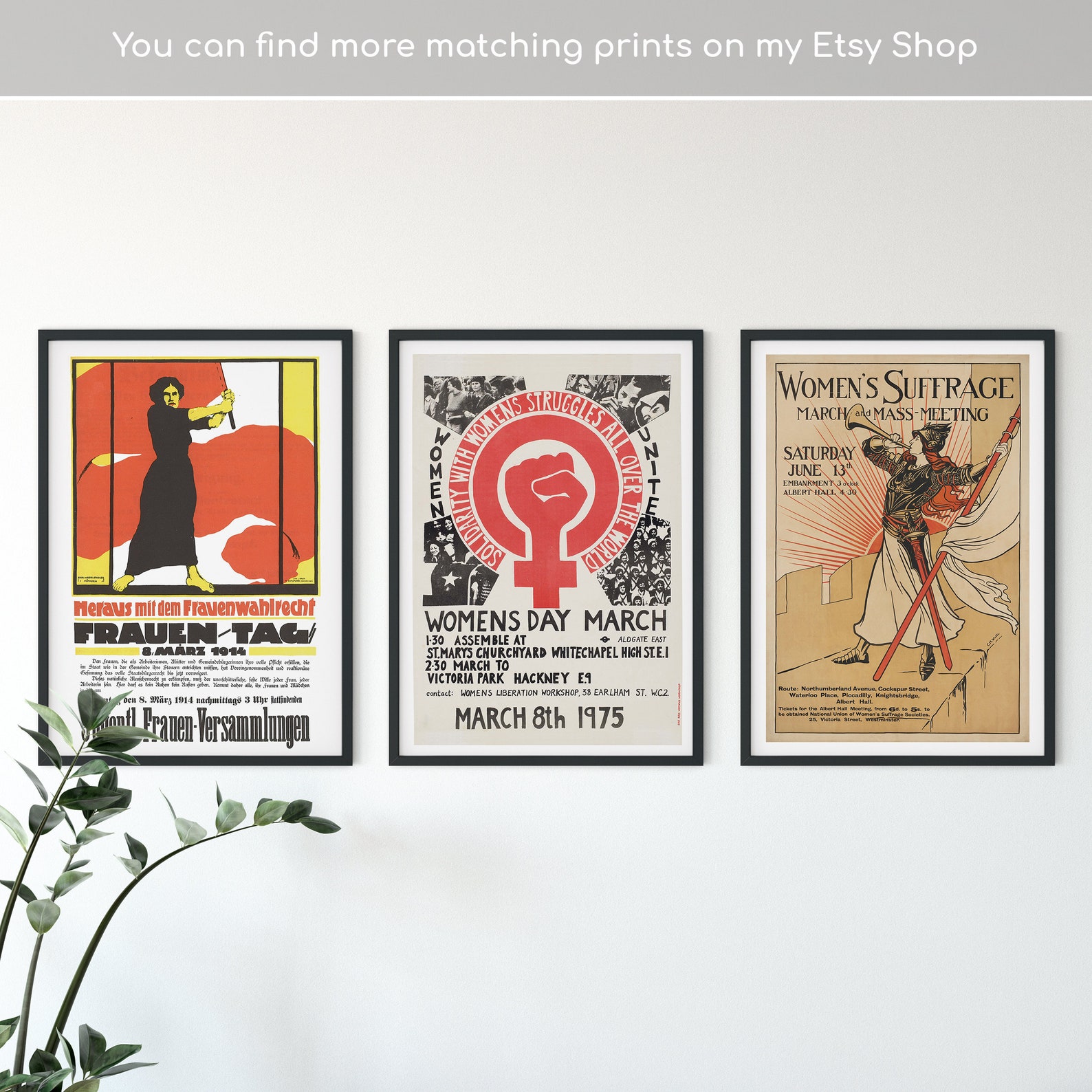 Recreation of Vintage Feminist Print, International Women's Day Poster ...