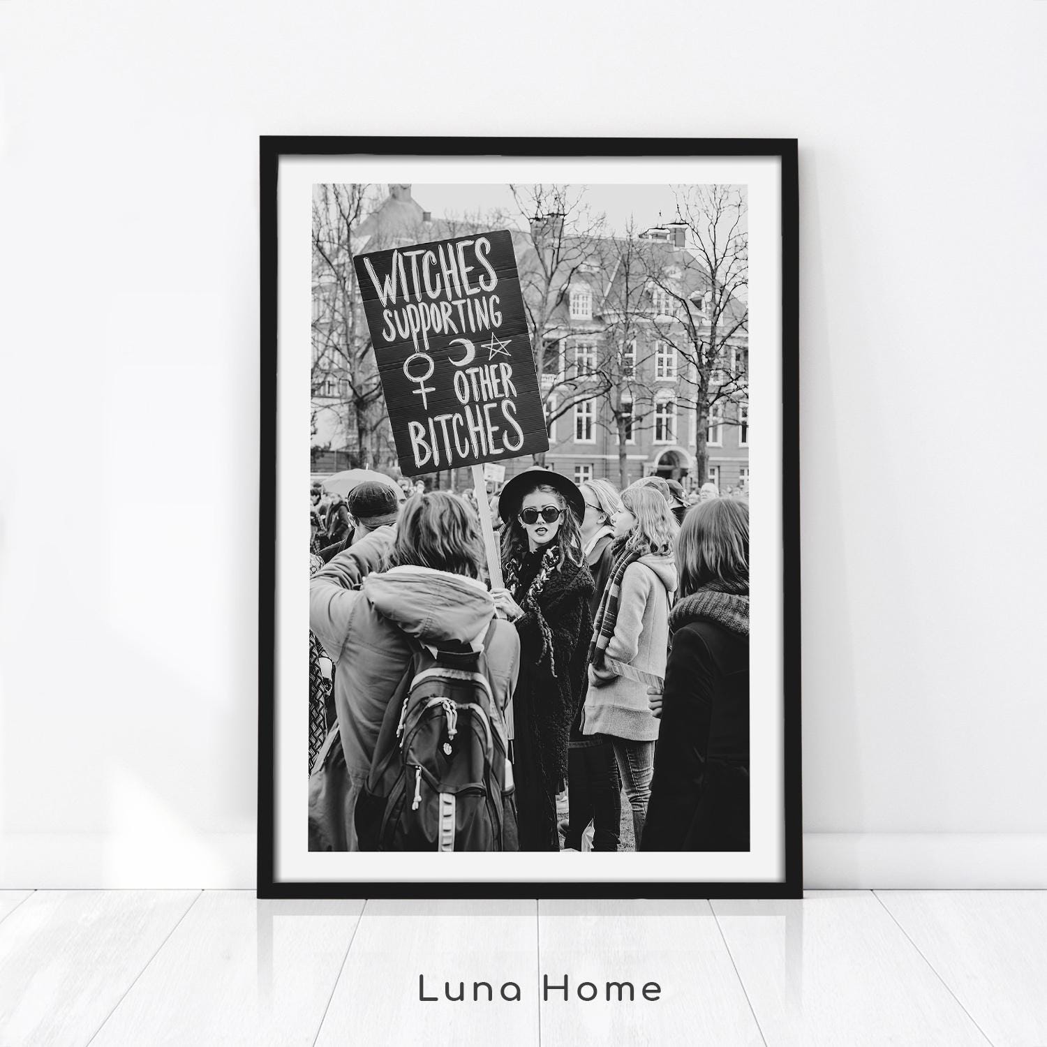 Set of 5 Feminist Prints, Activist Posters, Protest Wall Art, Black and ...