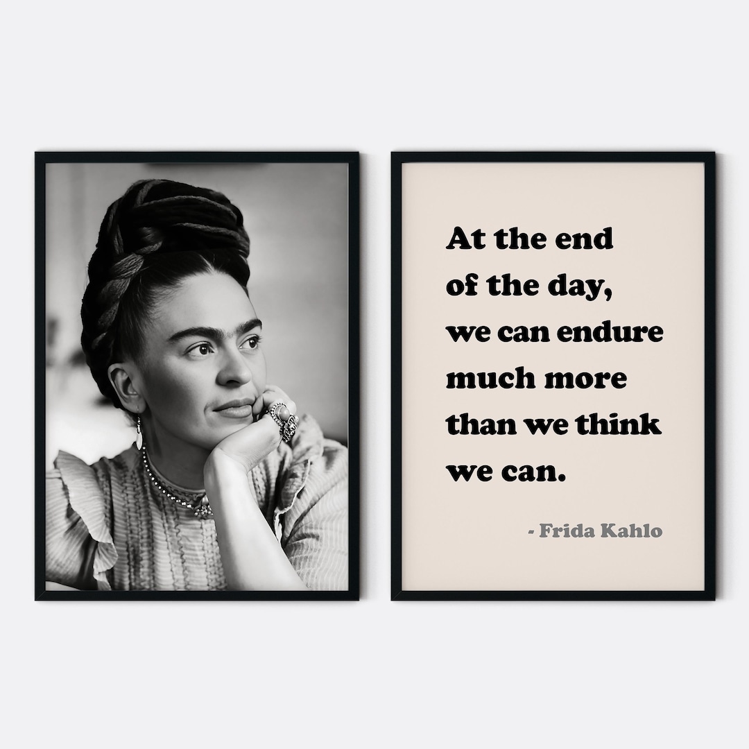 Frida Kahlo Poster Set, Inspirational Quote Prints, Feminist Posters ...
