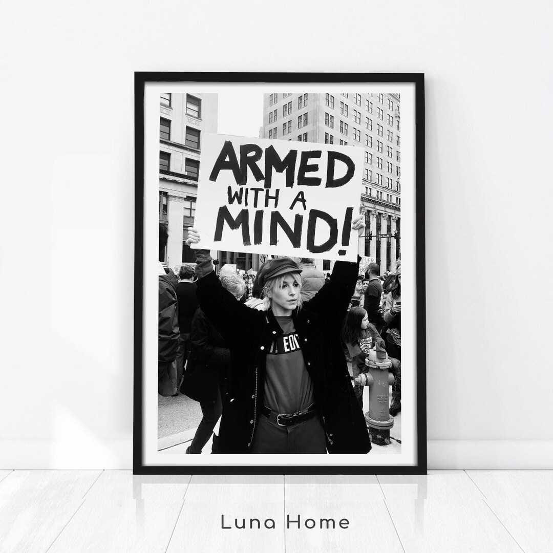 Armed With a Mind, Feminist Poster, Activist Poster, Girl Power Wall ...