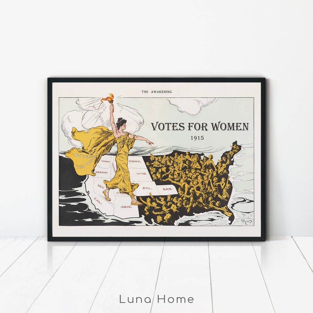 Women's Suffrage Poster, Vintage Feminist Poster, Votes for Women ...