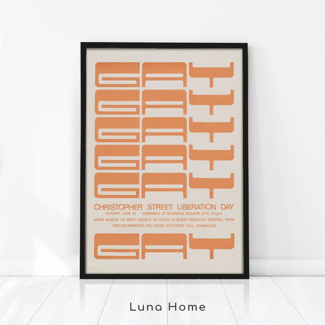 Gay Liberation Front Poster, Retro Poster, Gay Poster, Pride Month ...