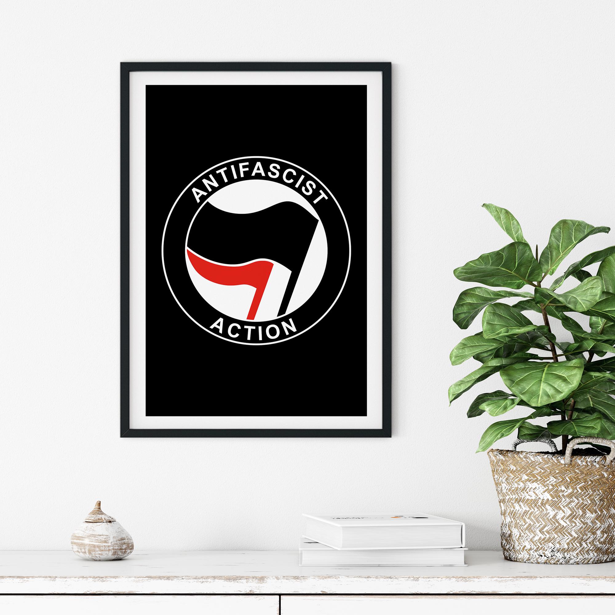 Antifascist Action Poster, Antifa Wall Art, Smash Fascism Print, Anti ...