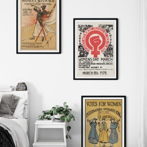 Set of 3 Vintage Feminist Posters, Vintage Poster, Feminist Art ...