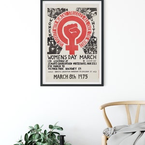 Recreation of Vintage Feminist Print, International Women's Day Poster ...