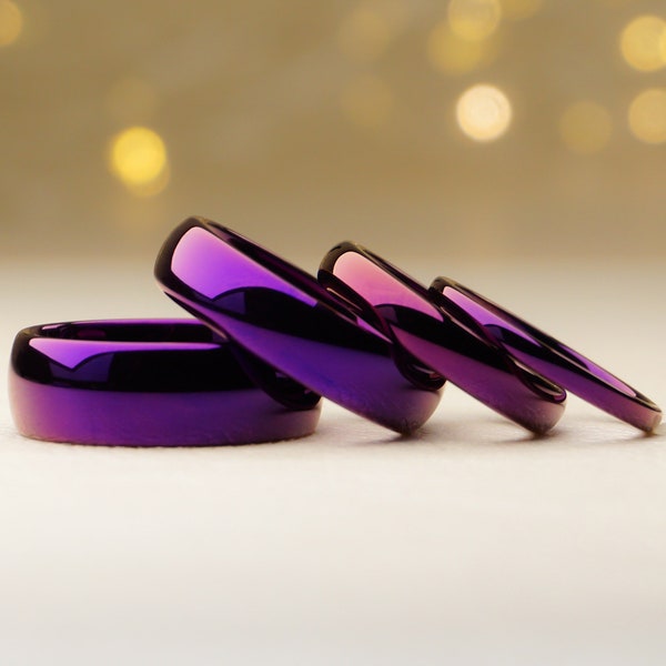 Purple Wedding Band - Etsy