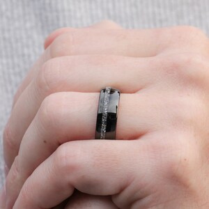 Black Lab Diamond Ring, Wedding Band, Engagement Ring, Men's Ring ...