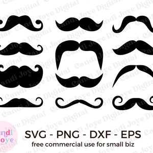 Mustache SVG Bundle Mustache Clipart Mustache PNG Files - Etsy