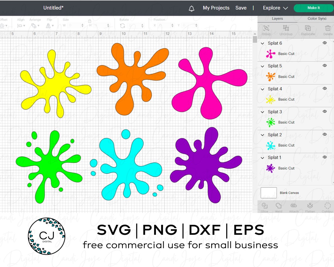 Paint Splatter SVG Paint Splash SVG Splat SVG Splash Png - Etsy