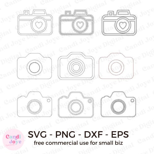 Camera SVG Bundle Photography SVG Camera Clipart Heart - Etsy