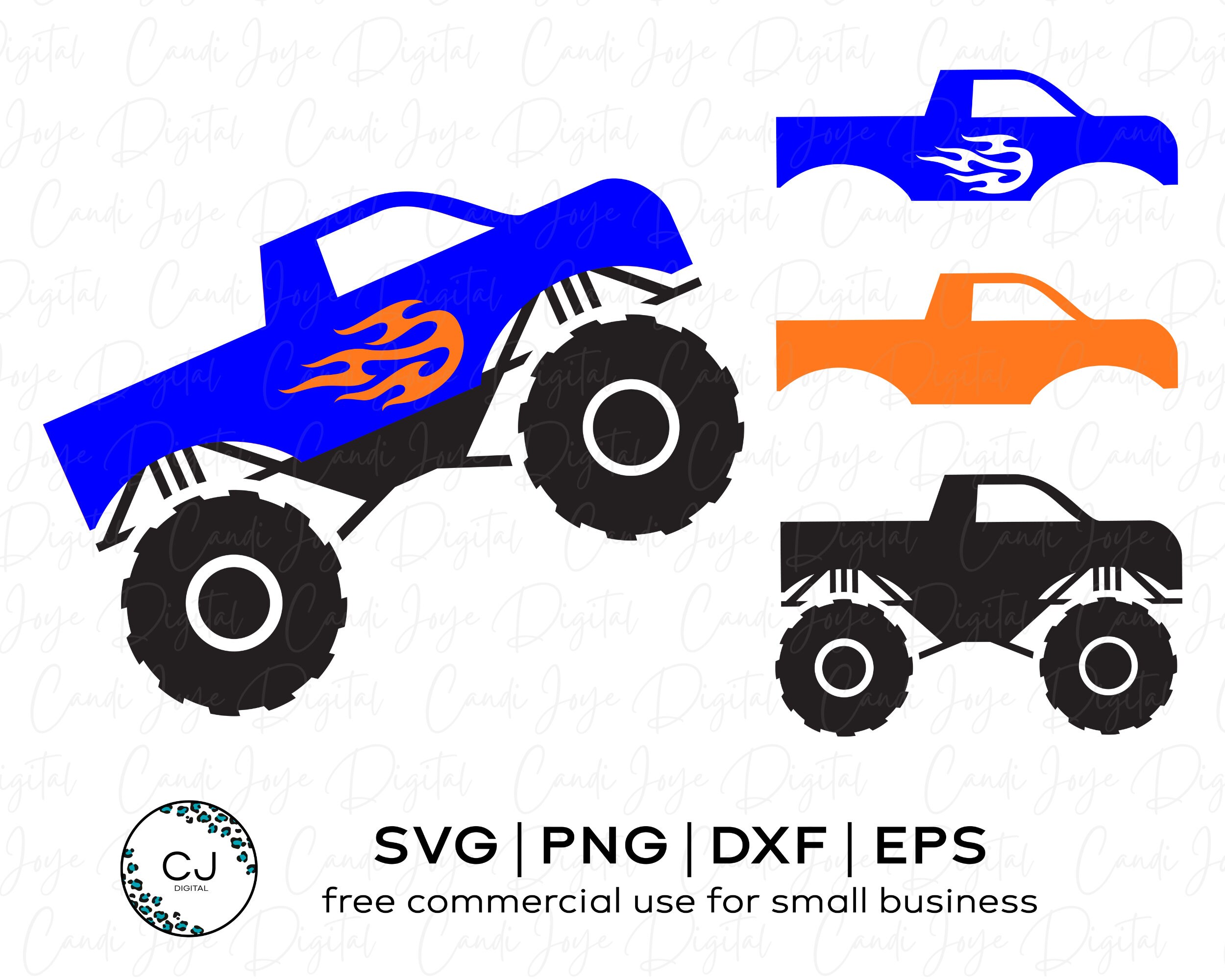 Monster Truck SVG Monster Truck PNG Layered SVG Monster - Etsy