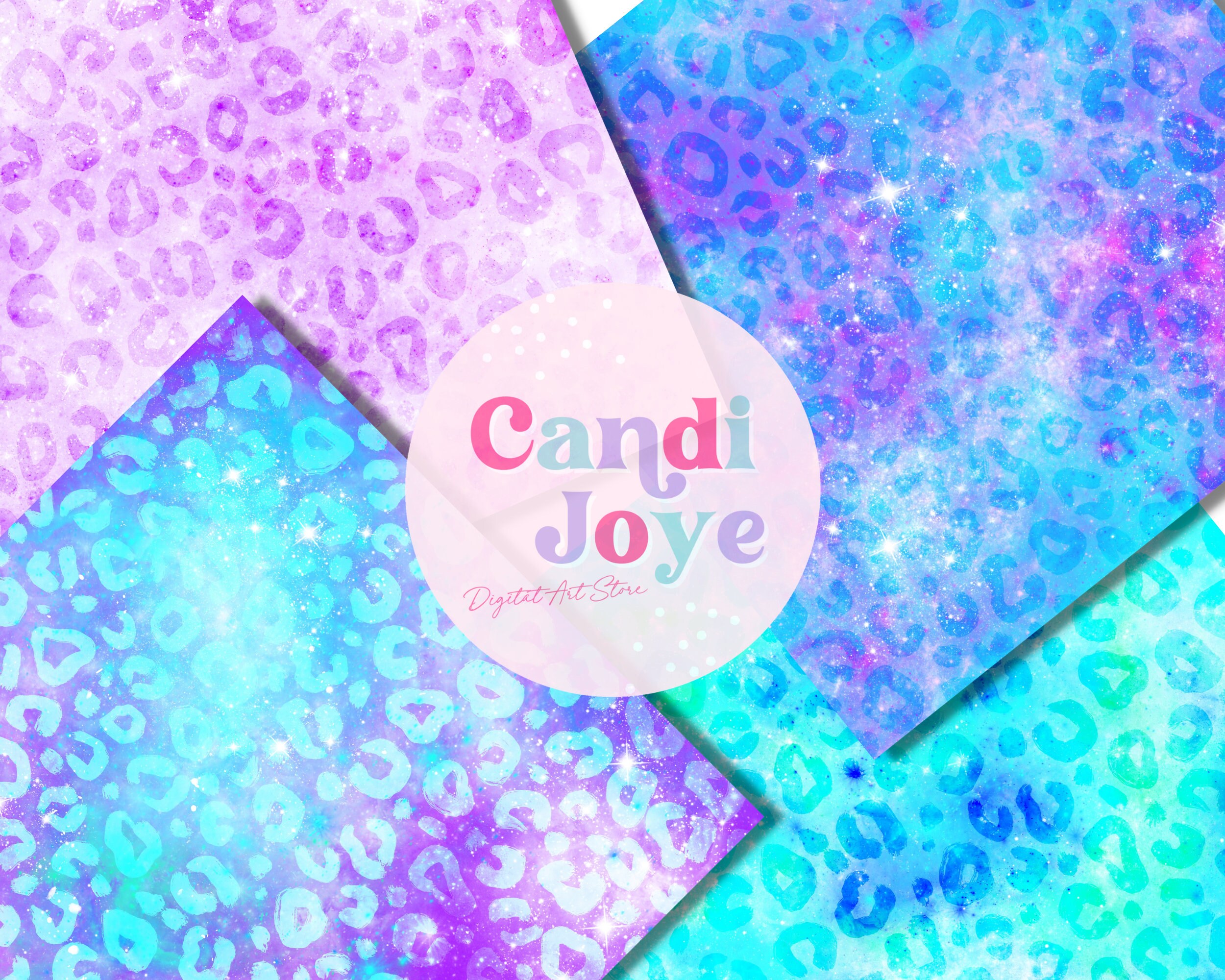 Leopard Print Digital Paper Pack Pastel Cheetah Print - Etsy