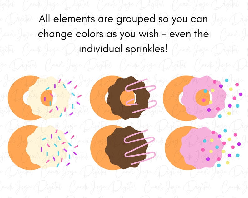 Donut SVG Donut Clipart Graphics Donut Birthday SVG | Etsy
