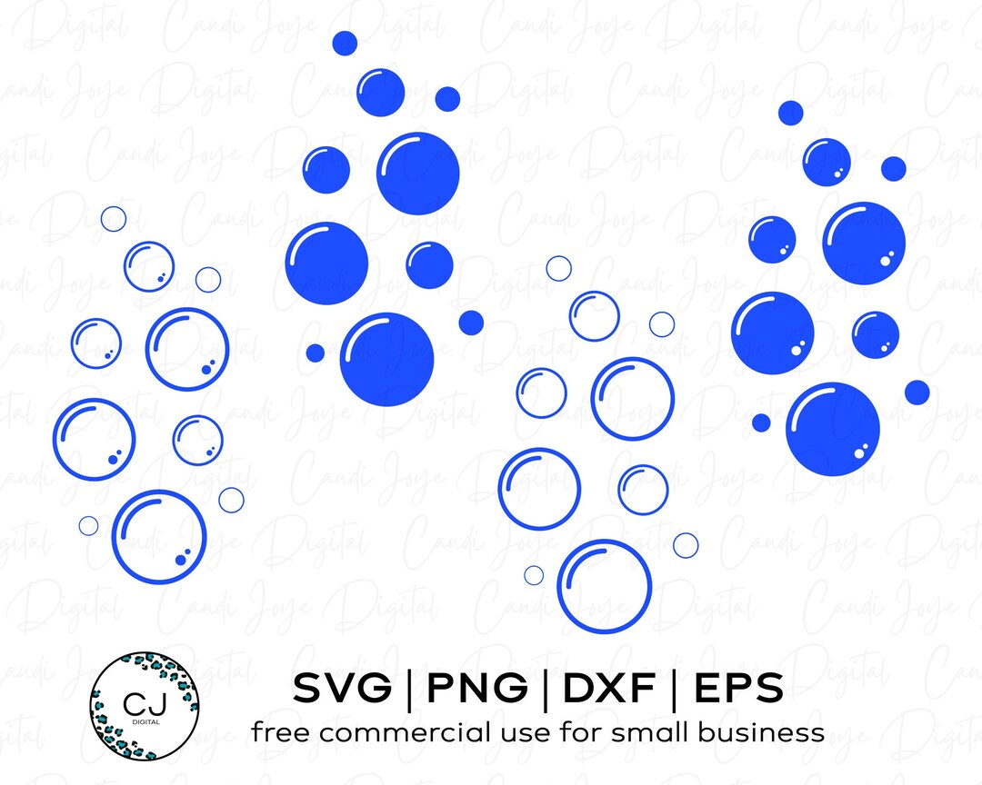 Bubbles SVG Bundle Water Bubble PNG Bubbles Sublimation Files Under the ...