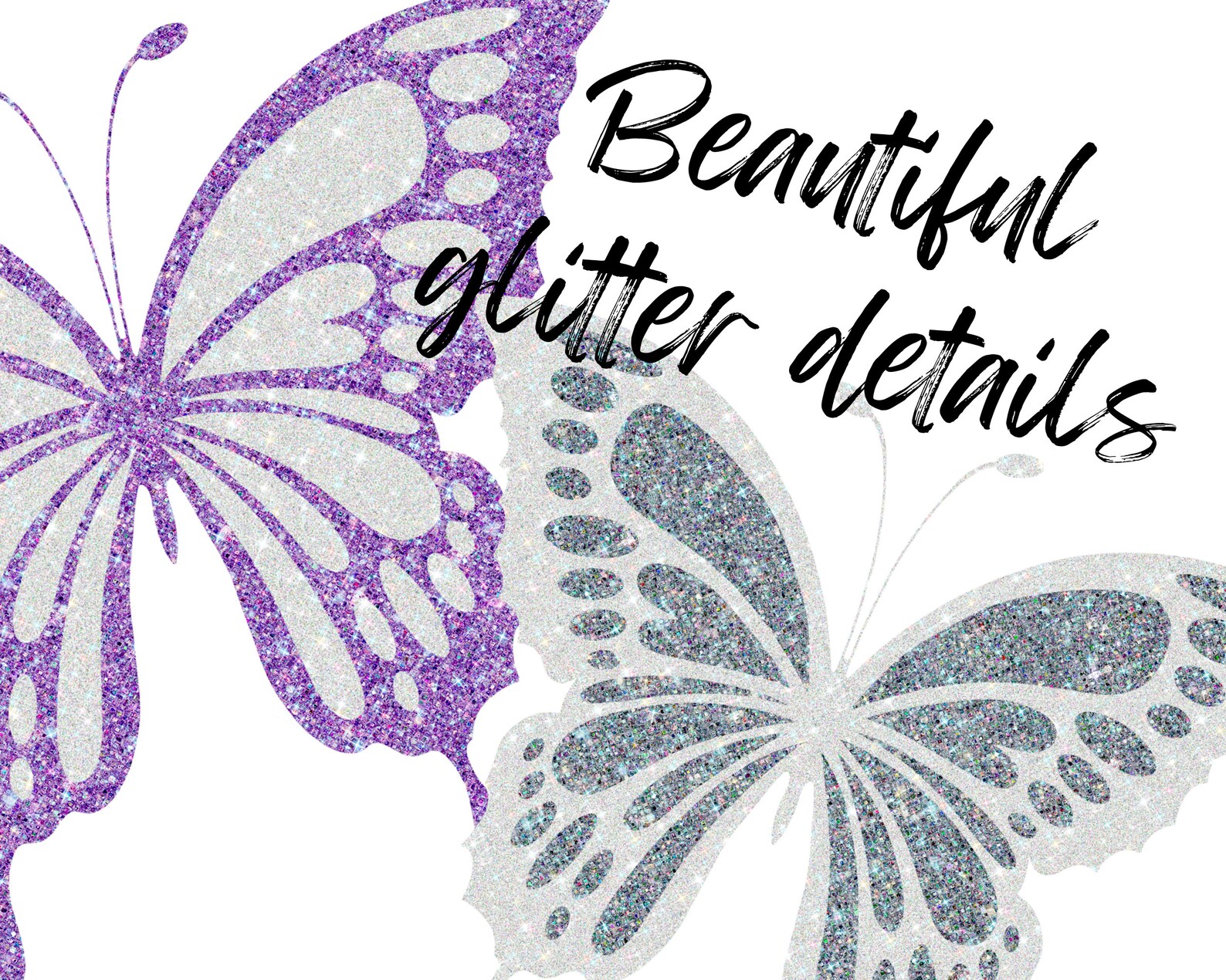 Glitter Butterfly Clipart Bundle Gold Butterfly Digital - Etsy