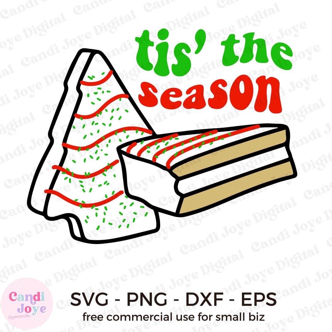 Retro Tis the Season SVG Little Debbie Snack Cut File - Etsy