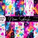Rainbow Leopard Digital Paper Pack Neon Cheetah Print Digital Scrapbook ...