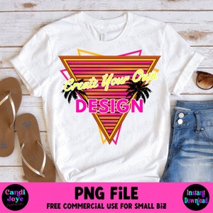 Back to the 90s Triangle PNG Neon Retro Print PNG Palm - Etsy