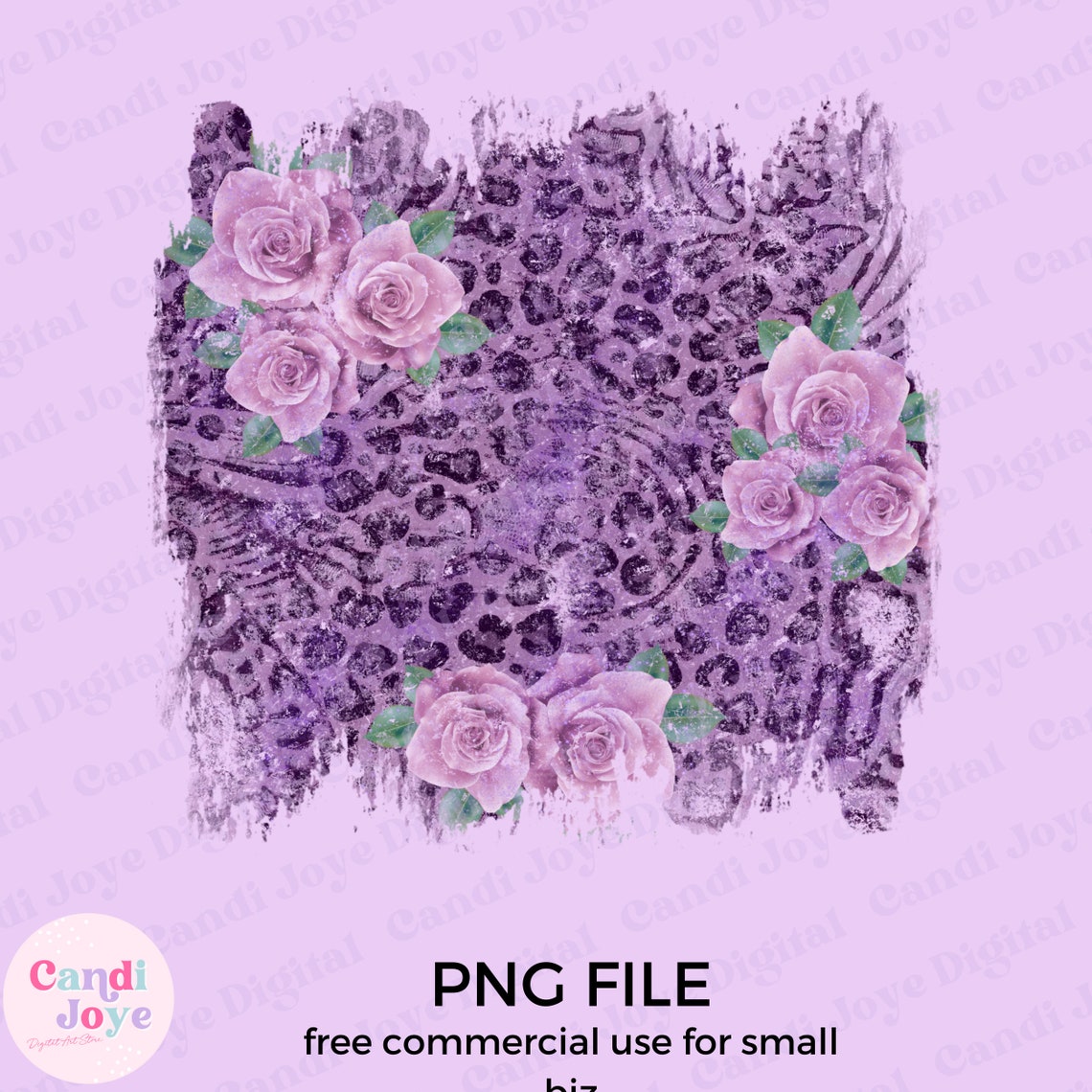 Leopard Print PNG Distressed Rose Sublimation Background - Etsy