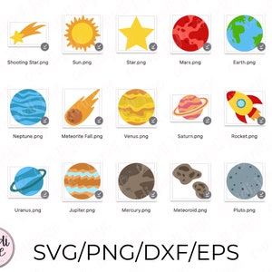 Space SVG Galaxy SVG Planets SVG Solar System Clipart Outer Space Png ...