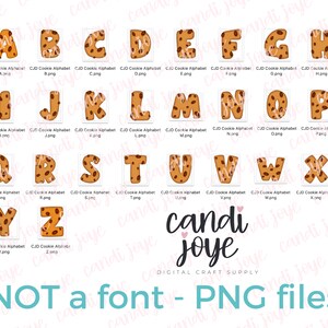 Alphabet Clipart PNG Cookie Letters PNG Set Alphabet PNG Chocolate Chip ...