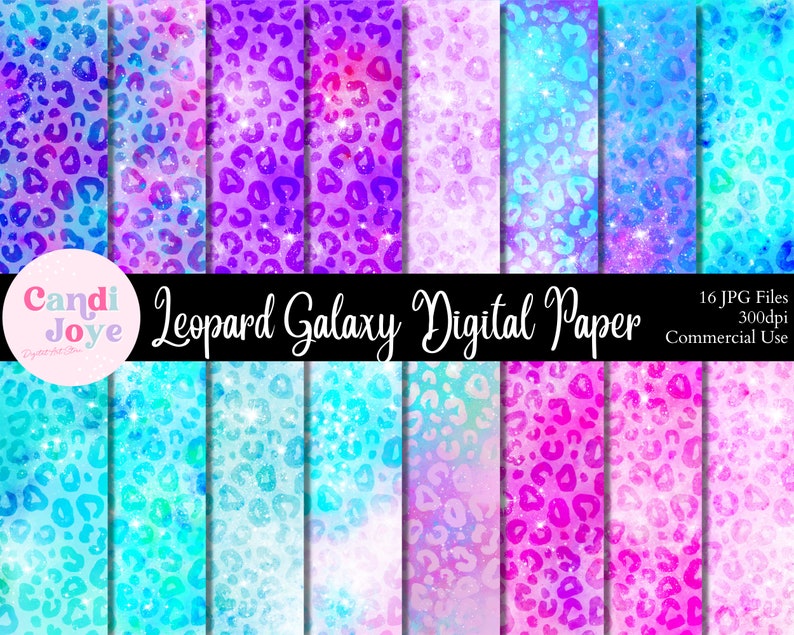 Leopard Print Digital Paper Pack Pastel Cheetah Print - Etsy