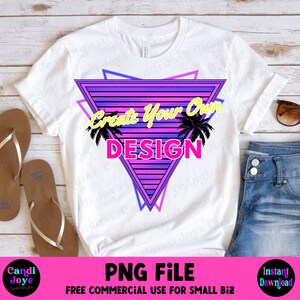 Back to the 90s Triangle PNG Neon Retro Print PNG Palm Tree Clipart ...