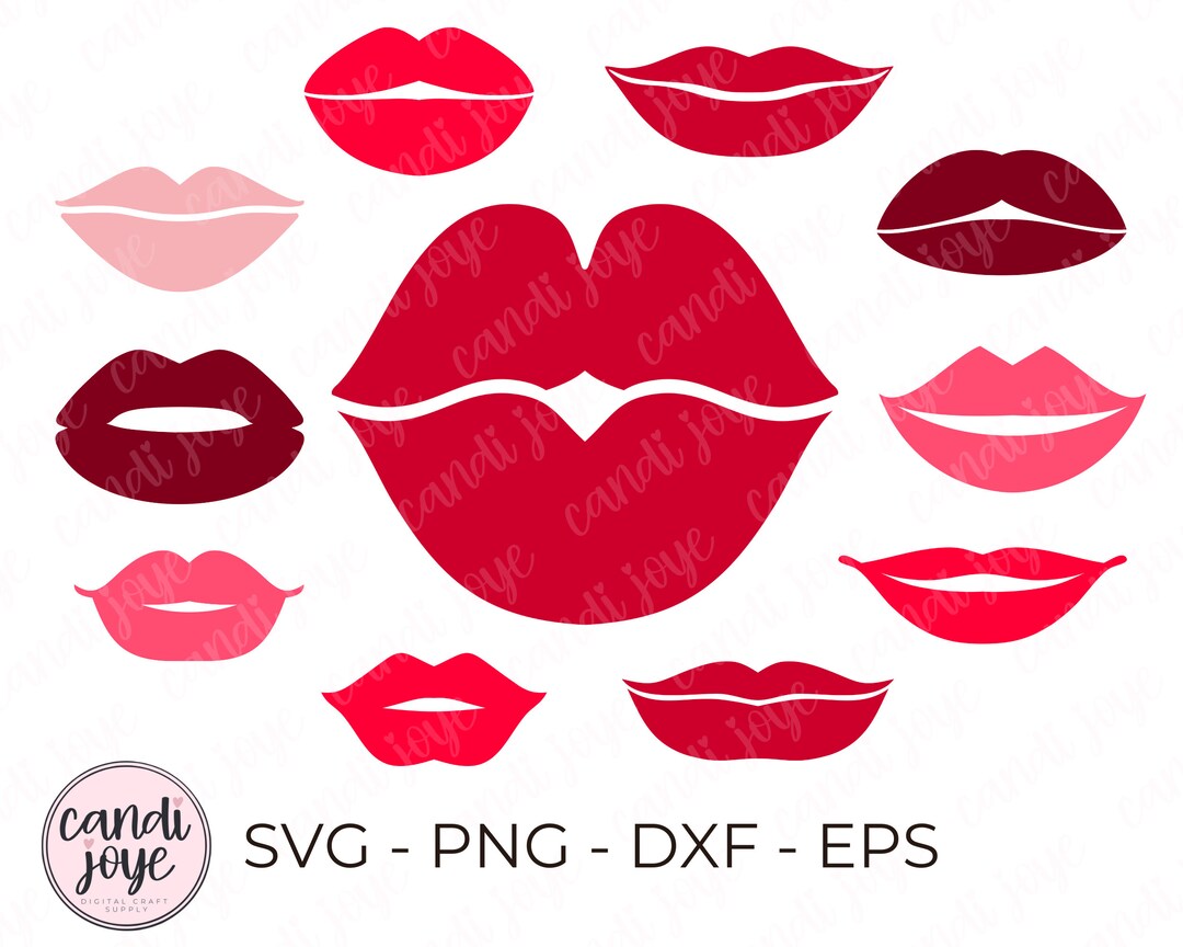 Labios SVG San Valentín SVG Amor SVG Sublimación de Labios Png ...