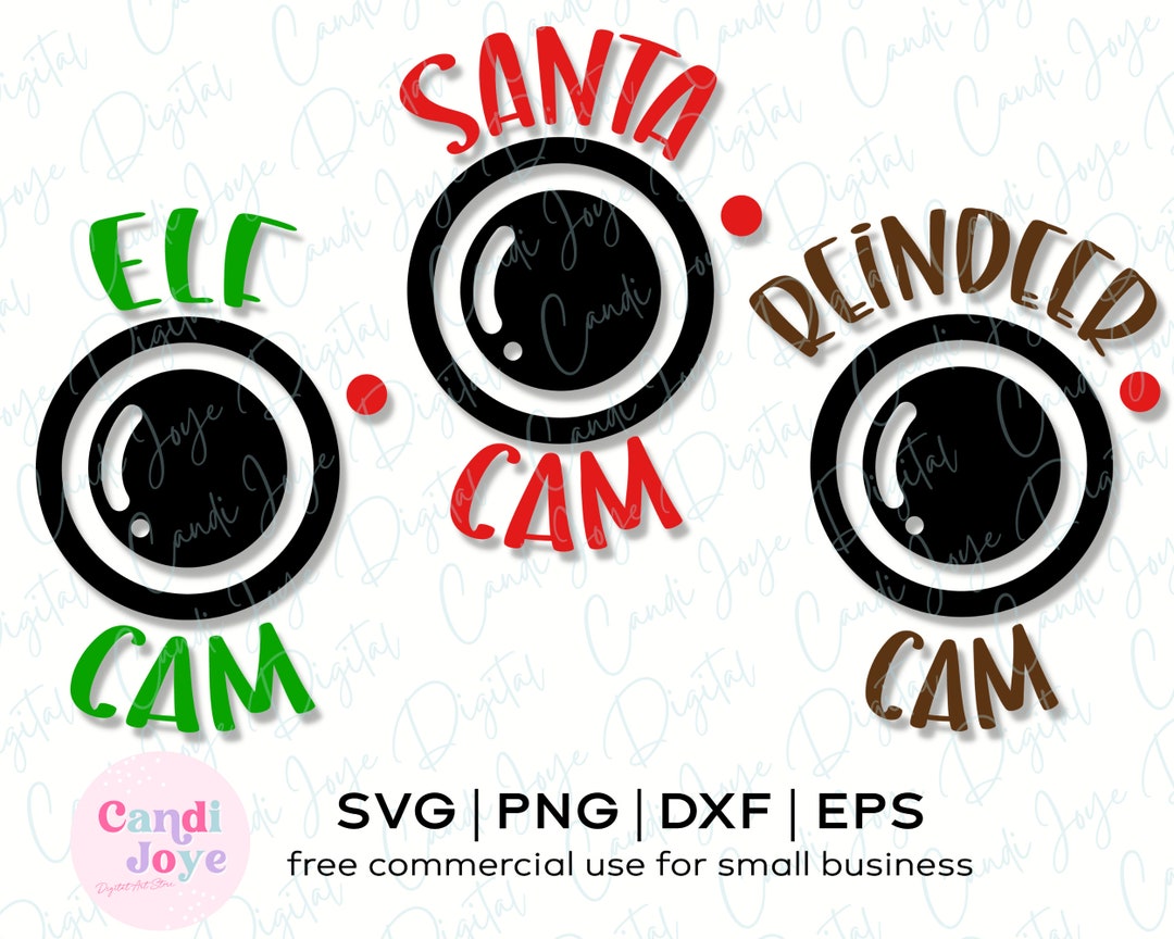 Santa Cam SVG Elf Cam SVG Reindeer Cam SVG Bundle Christmas Svg Santa ...