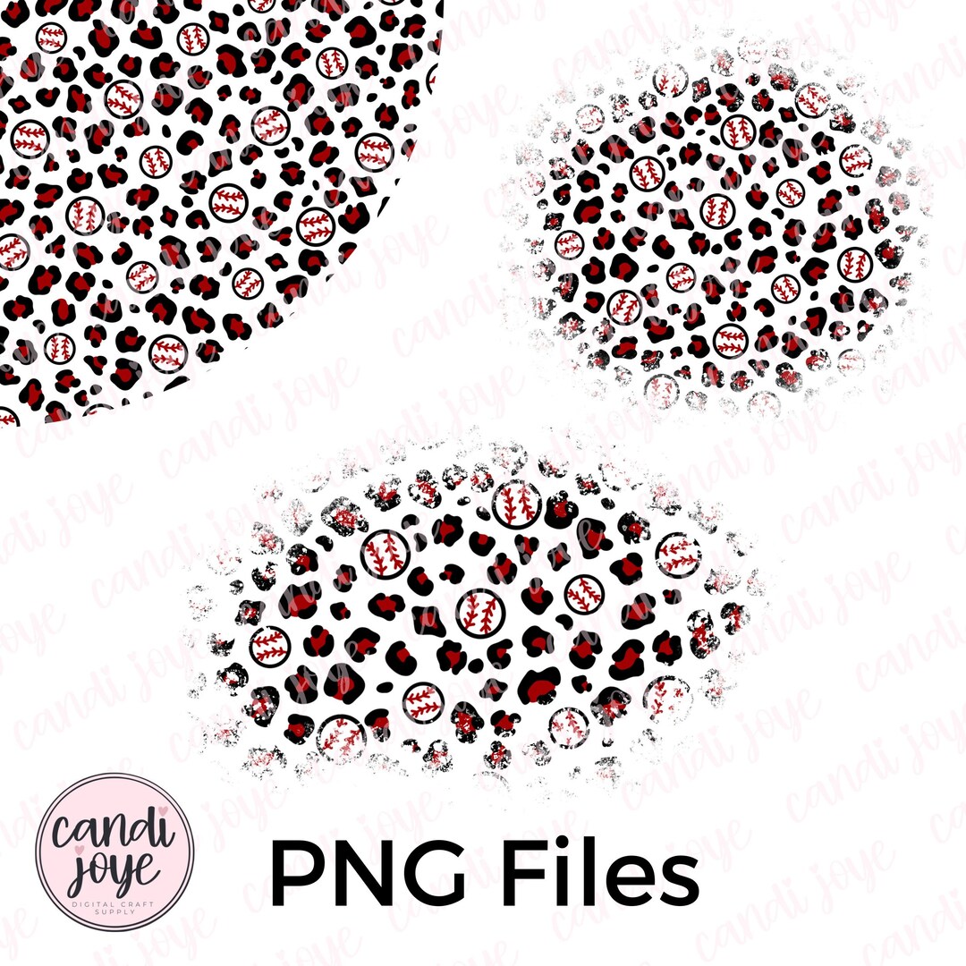 Baseball PNG - Leopard Print PNG - Baseball Sublimation Patches ...
