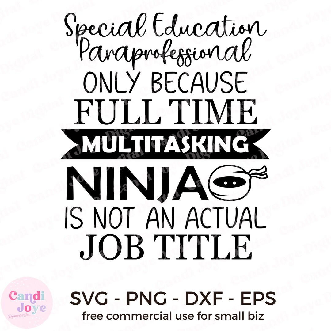 Paraprofessional SVG Special Education SVG Teacher Shirt - Etsy