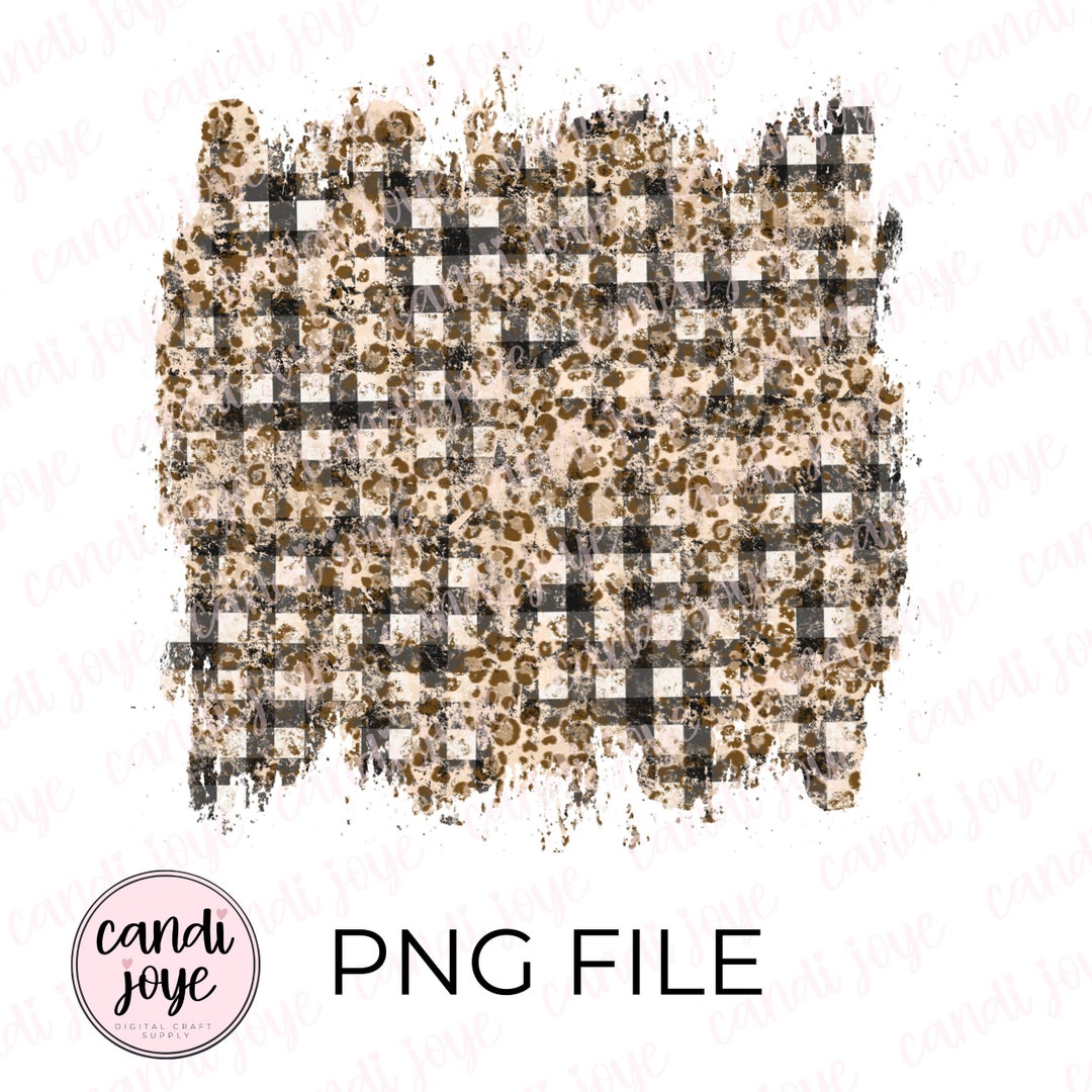 Buffalo Check PNG - Leopard Print PNG - Rustic Sublimation Design ...