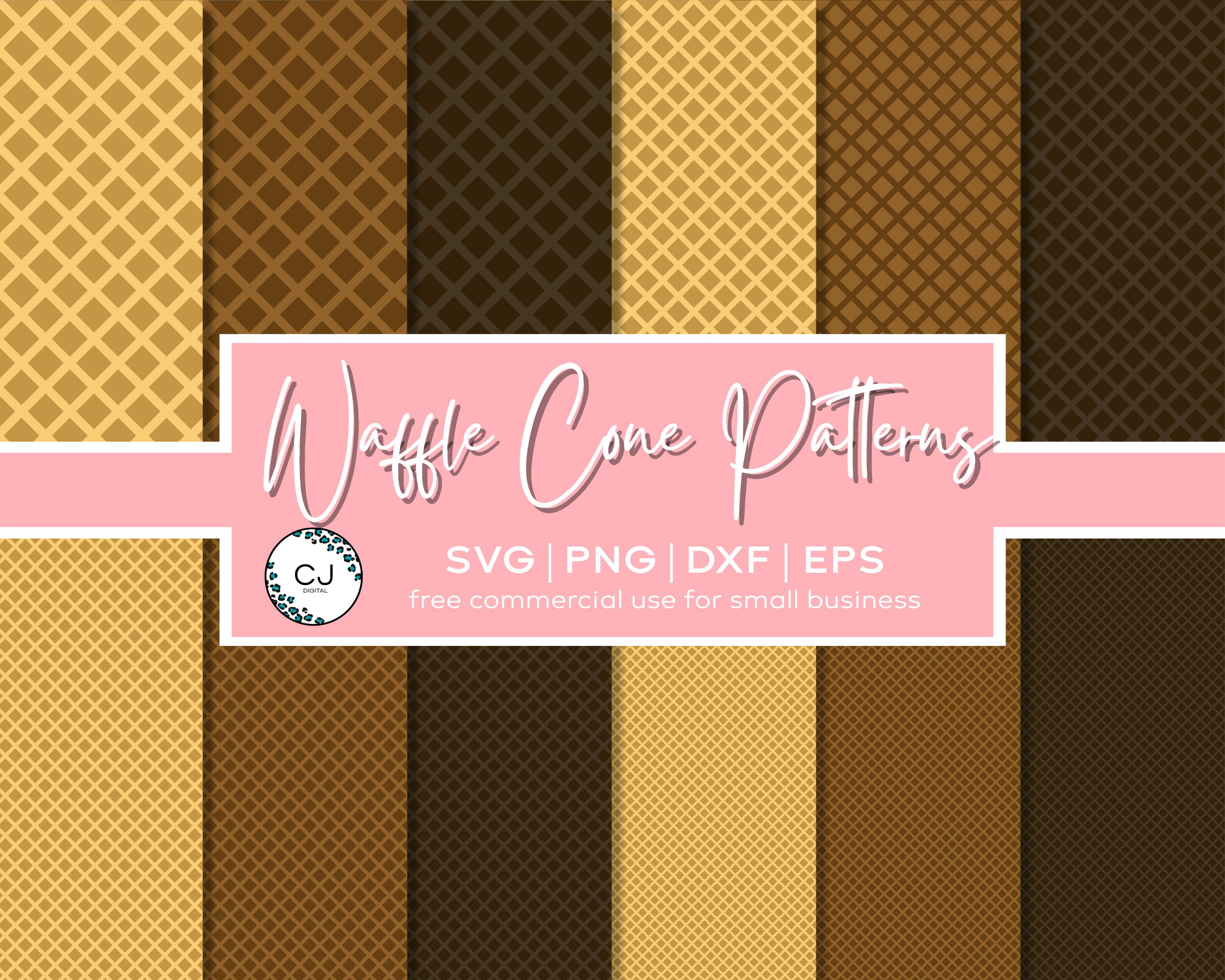 Ice Cream Cone SVG Waffle Cone SVG Wafer Texture Digital | Etsy UK