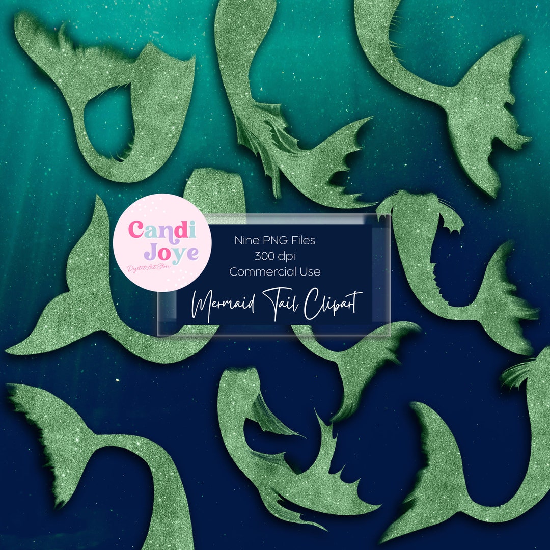 Glitter Mermaid Tail PNG Files Mermaid PNG Mermaid Clipart Underwater ...