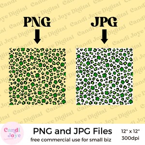 St. Patrick's Day PNG Leopard Print PNG Shamrock PNG - Etsy