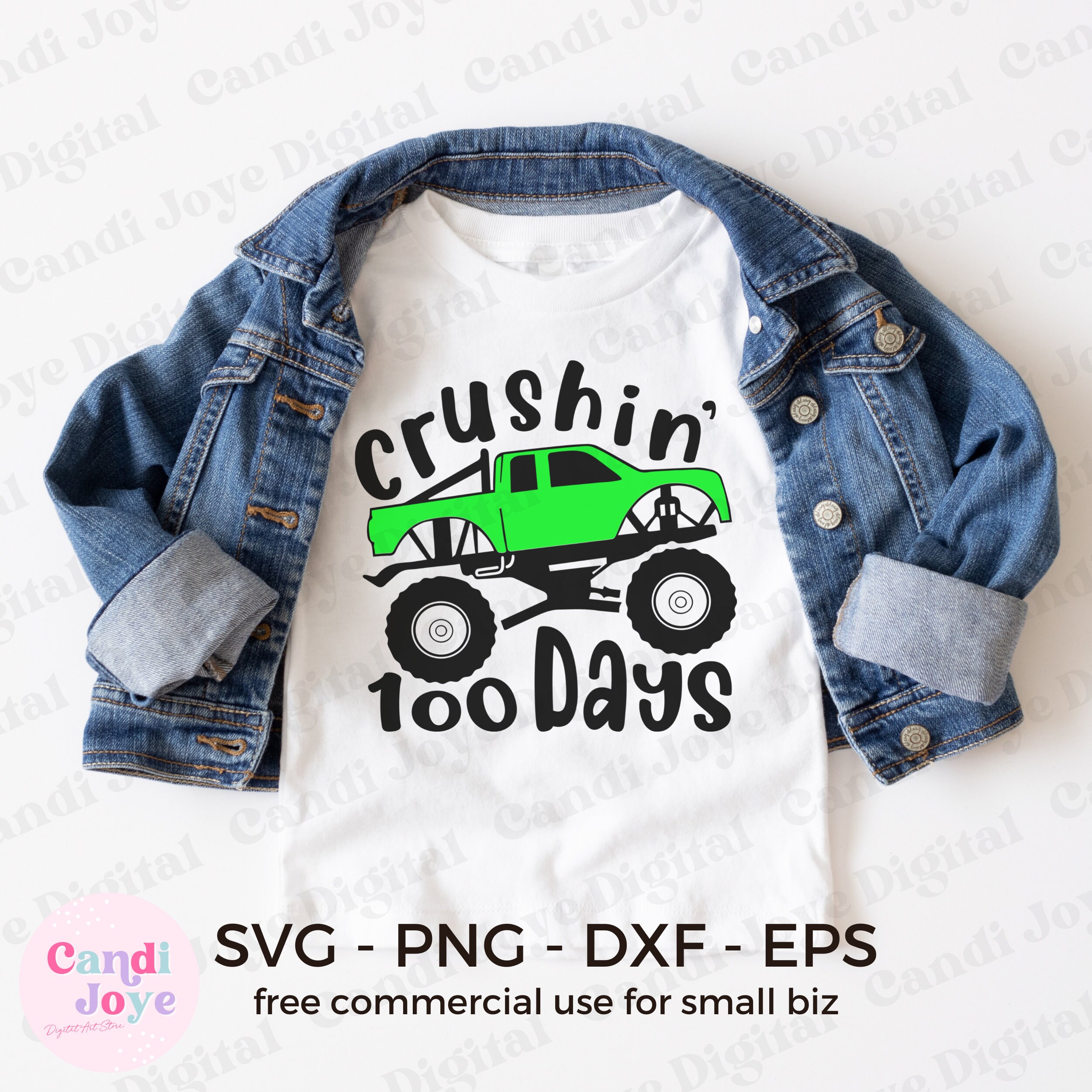 100 Days of School SVG 100 Days PNG Monster Truck SVG - Etsy