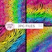 90s Rainbow Leopard Digital Paper Pack, Neon Cheetah Print Digital ...