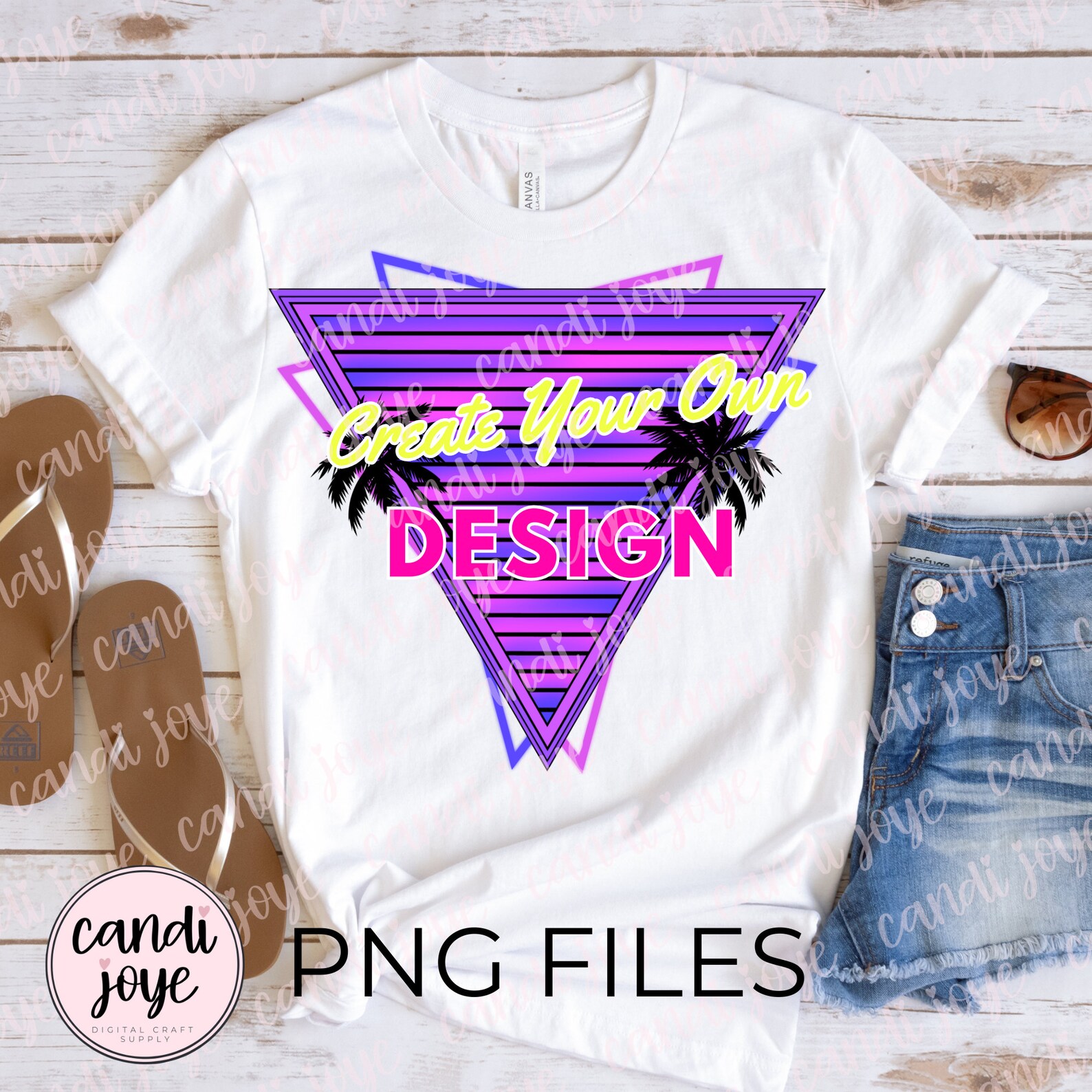 Back to the 90s Triangle PNG - Neon Retro Print PNG - Palm Tree Clipart ...