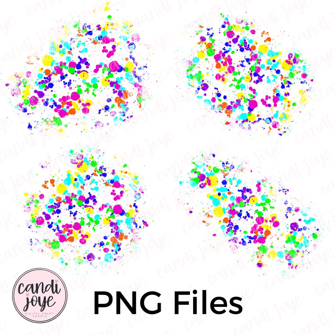 Neon Splatter Sublimation Patches - Bleached Shirt Patch Design ...