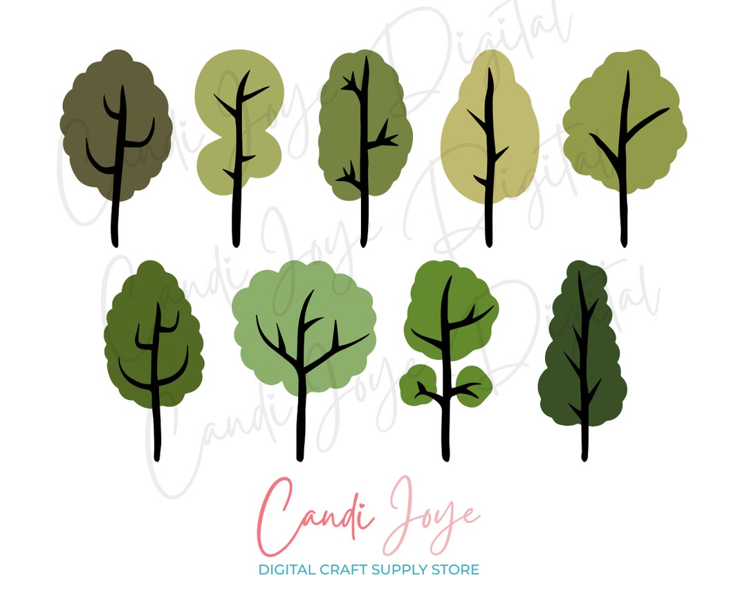 Woodland Tree SVG Bundle Forest SVG Tree Clipart Layered - Etsy Finland