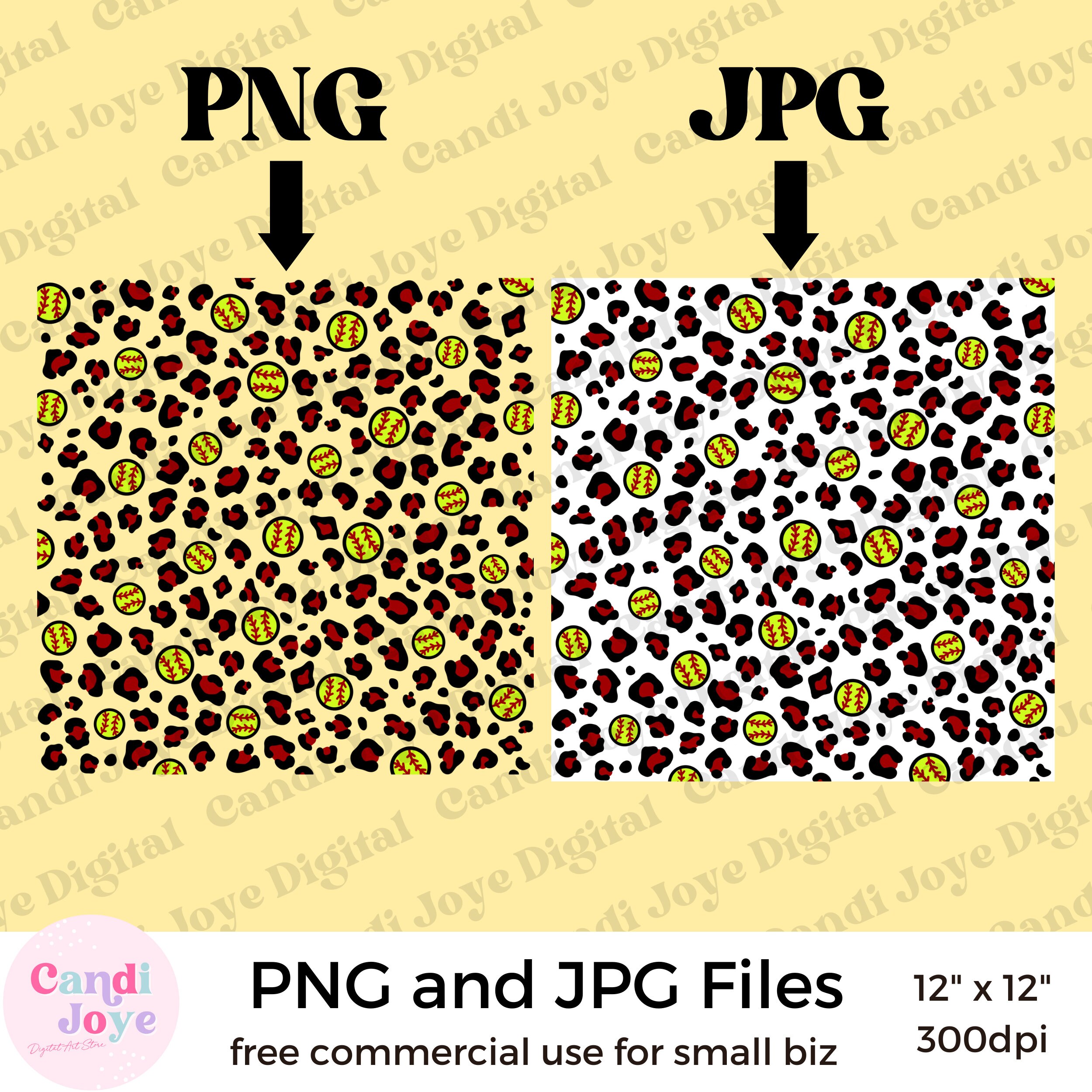 Softball PNG - Leopard Print PNG - Cheetah Print - Sublimation PNG ...