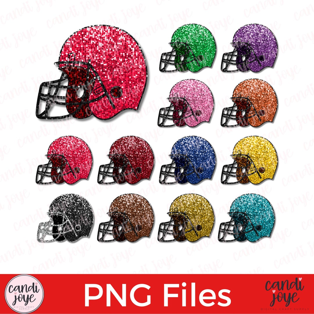 Sequin Football Helmet PNG Bundle Glitter Helmets PNG Football ...