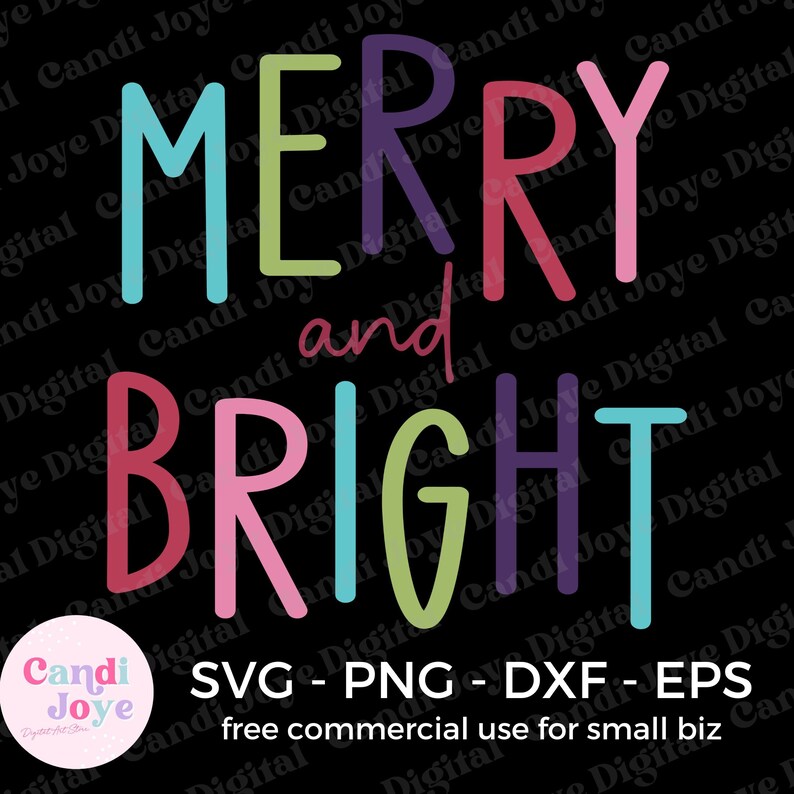 Merry and Bright SVG Christmas Sign SVG Merry and Bright - Etsy