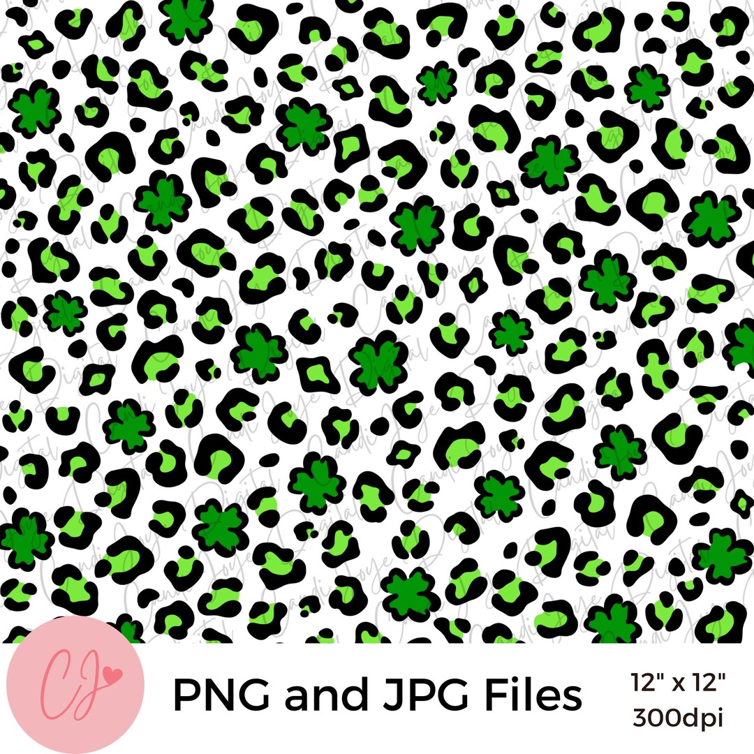 St. Patrick's Day PNG Leopard Print PNG Shamrock PNG - Etsy
