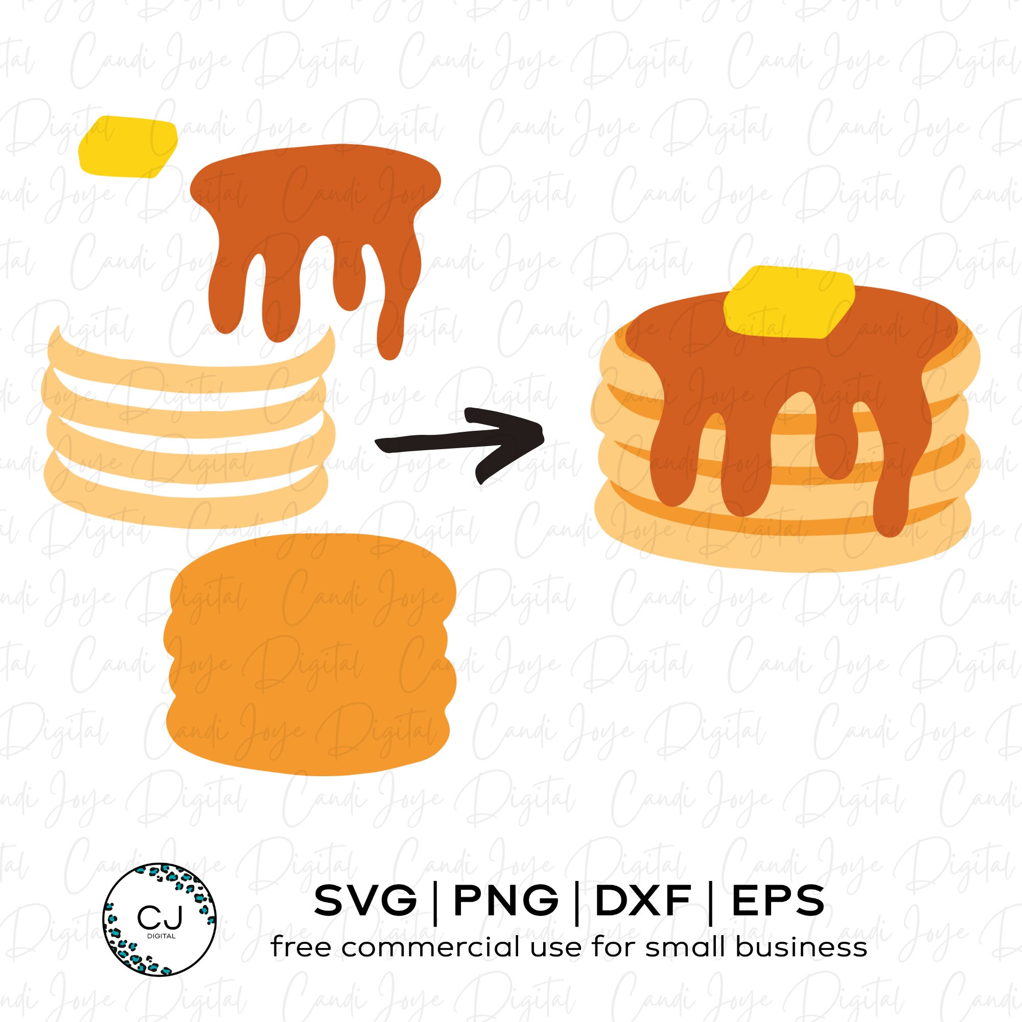 Pancake SVG Pancake PNG Pancake Stack Clipart Breakfast - Etsy UK